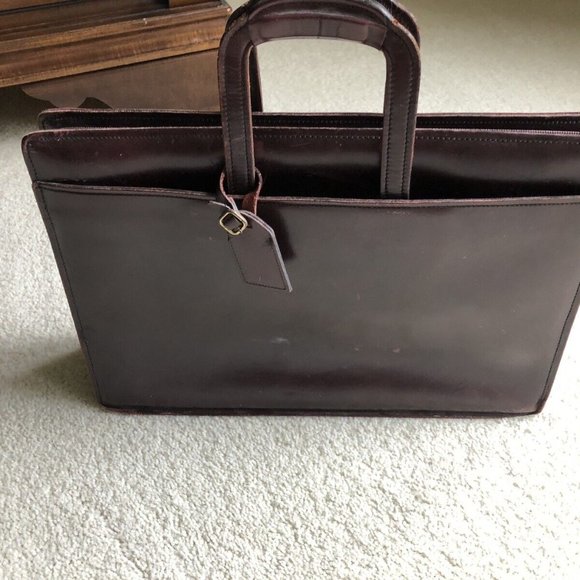 Hartmann | Bags | Vintage Genuine Hartmann Burgundy Leather Briefcase ...